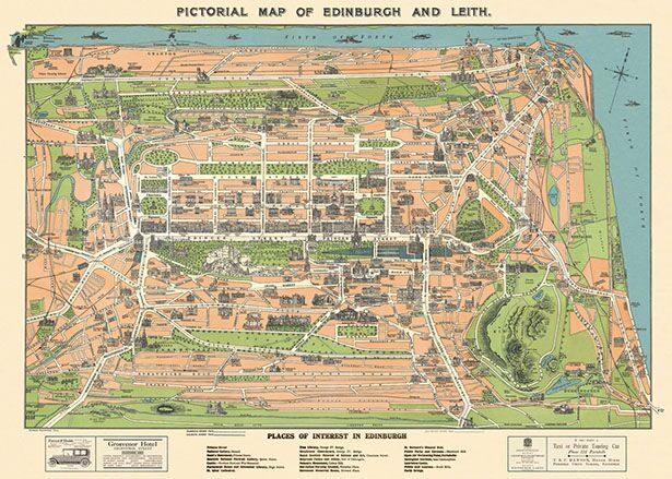 Edinburgh Map Print Poster – Rua